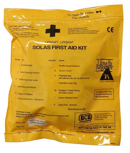 SOLAS FIRST AID KIT SUITABLE FOR LIFERAFTS – Safety at Sea